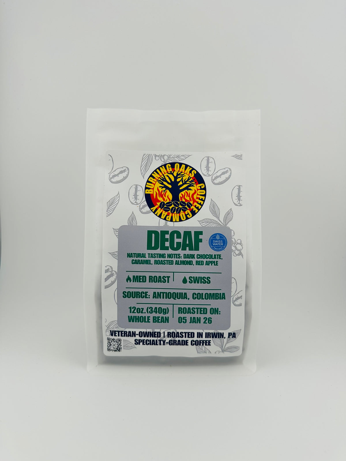 Decaf Honduras Specialty-grade Coffee Beans (Med Roast)– Burning Oaks ...